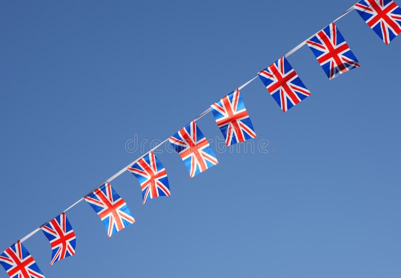 British Union Jack Flag Flying Stock Photo - Image of jack, british ...
