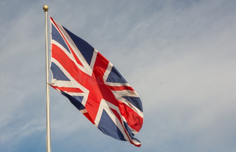 British Union Flag stock photo. Image of mast, united - 86369160