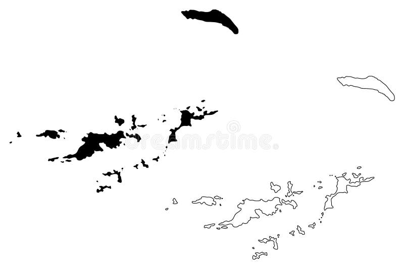 British Virgin Islands Map Vector Stock Vector - Illustration of ...