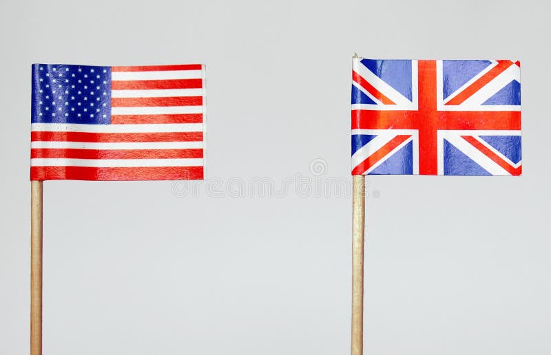Gemengde Vlaggen Van De V.S. En Het UK De Vlag Van Union Jack Vlaggen ...