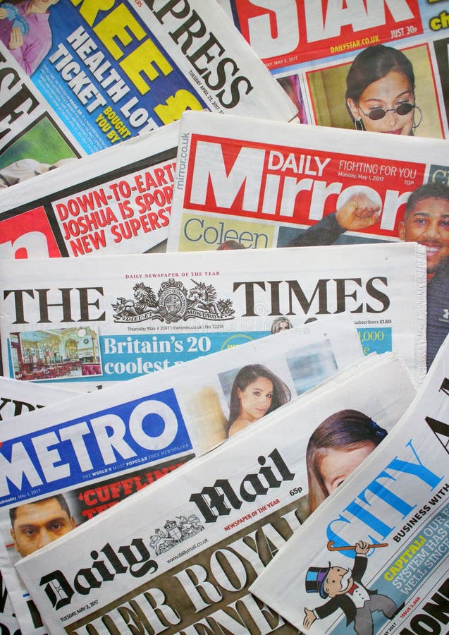 Engelse kranten redactionele stock afbeelding. Image of heraut - 29095599