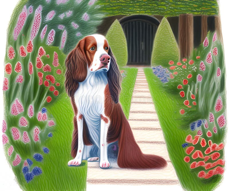 Brittany Spaniel Dog, Generative AI Illustration Stock Illustration ...