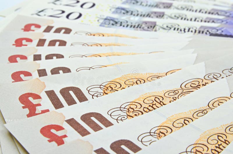 Brittiska Pund Sedelbakgrund Arkivfoto - Bild av ekonomi, anmärkning ...