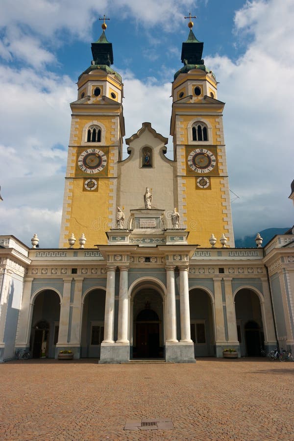 Brixen Cathedral In Brixen, Italy Stock Image - Image of night, town ...