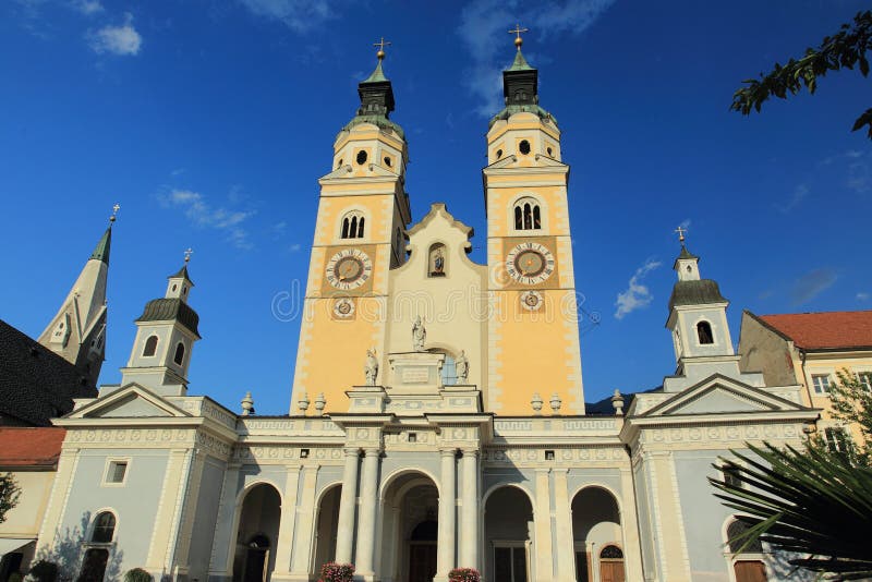 Brixen Cathedral In Brixen, Italy Stock Image - Image of night, town ...
