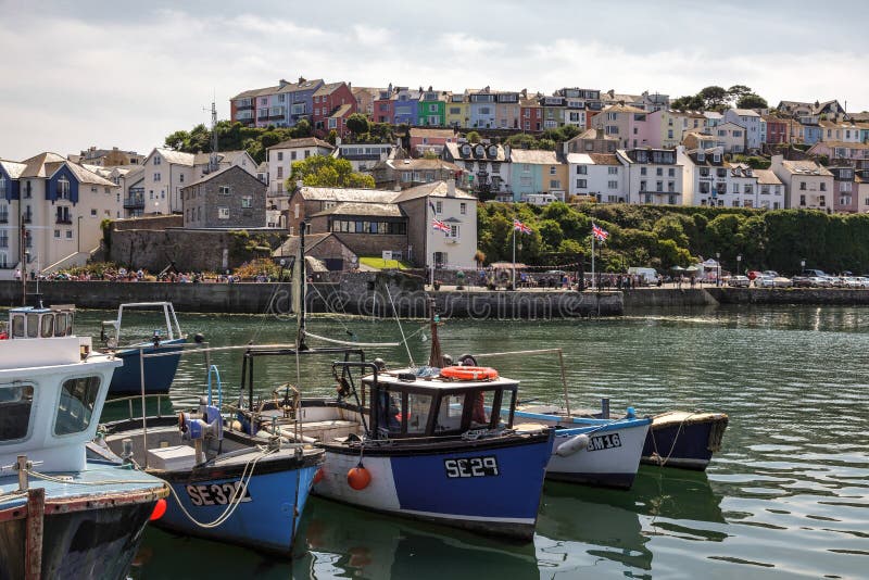 BRIXHAM, DEVON/UK - JULY 28 : View of the Harbour in Brixham Devon on ...