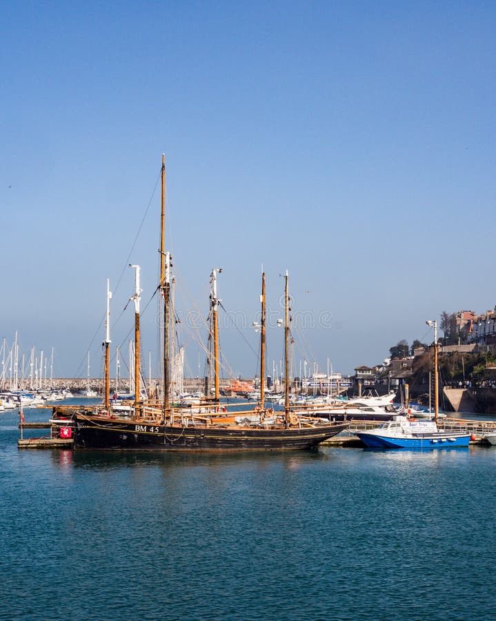 Brixham editorial image. Image of windjammer, dock, water - 68735600