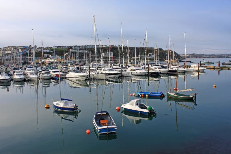 Brixham Harbour stock photo. Image of coastal, yacht - 38745190