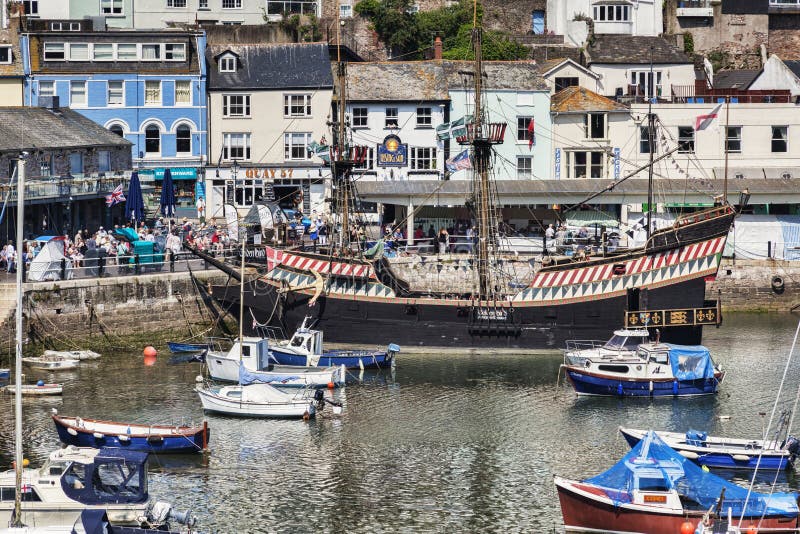 Brixham Harbour Devon UK editorial image. Image of sunny - 146398640