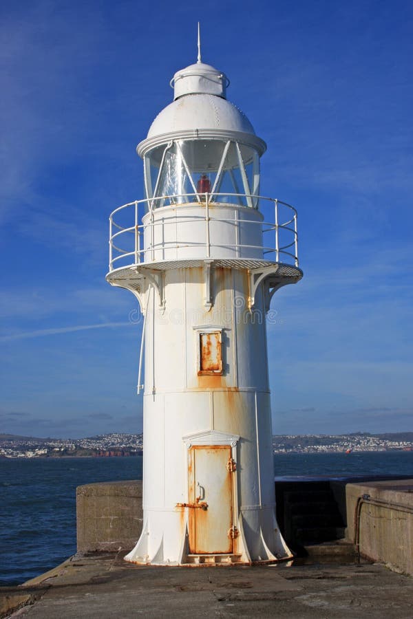 Brixham Lighthouse stock image. Image of warning, harbor - 38370129