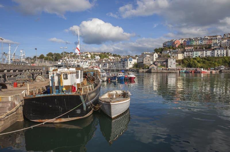 Brixham Schronienie, Devon, Anglia Obraz Stock - Obraz złożonej z ...