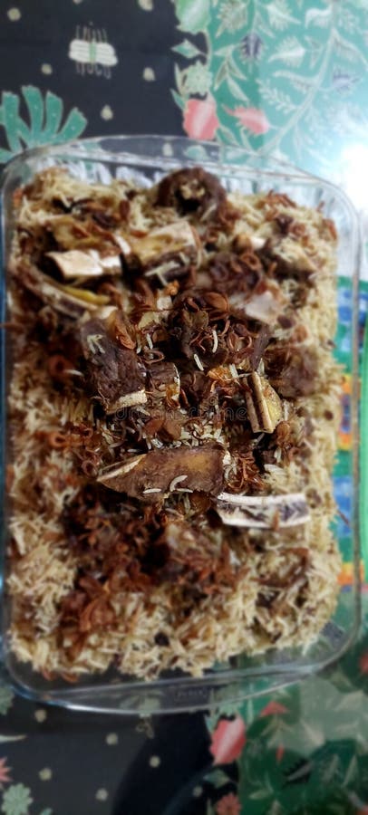 Briyani rice with beef stock image. Image of snack, rice - 263825429