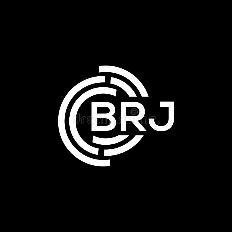 BRJ Letter Logo Design on Black Background. BRJ Creative Initials ...