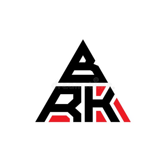BRK Triangle Letter Logo Design with Triangle Shape. BRK Triangle Logo ...