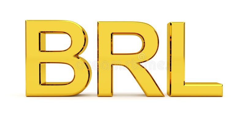 BRL Brazilian Real Currency Code Stock Illustration - Illustration of ...