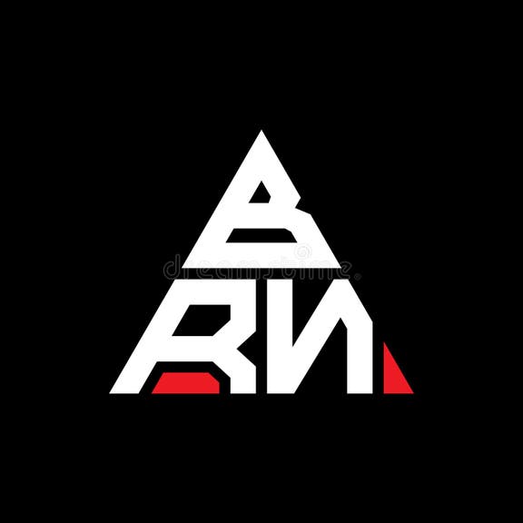 BRN Triangle Letter Logo Design with Triangle Shape. BRN Triangle Logo ...