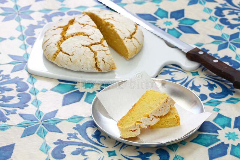 Broa, Portuguese Corn Bread Stock Photo - Image of organic, homemade ...