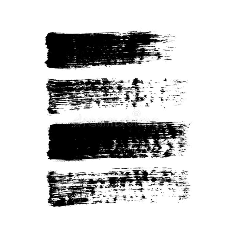 Broad brush strokes. stock vector. Illustration of silhouette - 56745323