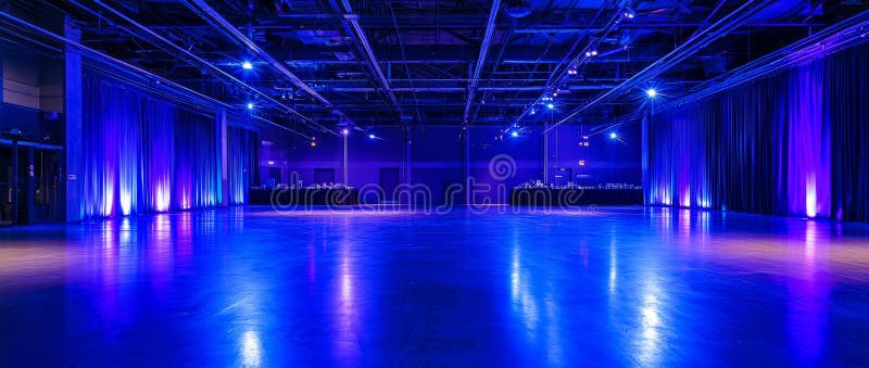 A Broad, Dimly Lit Garage Background with a Studio Perspective, Styled ...