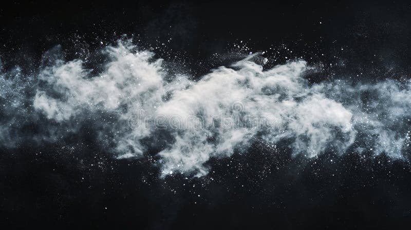 A Broad Horizontal Layout Featuring a White Powder Snow Cloud Burst ...