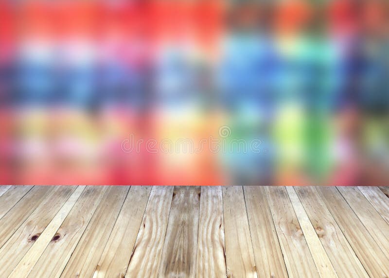 Broad Planks and Bright Colorful Blur Background. Stock Photo - Image ...
