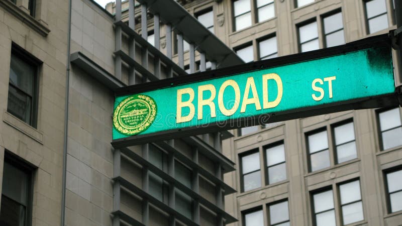 Broad Street Sign stock image. Image of america, metropolis - 2163949