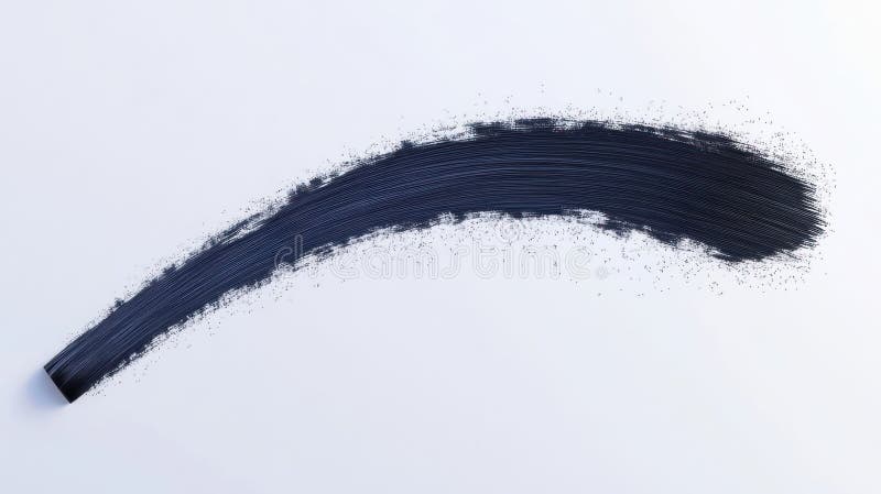 A Broad, Sweeping Stroke of Black Paint on a White Background ...