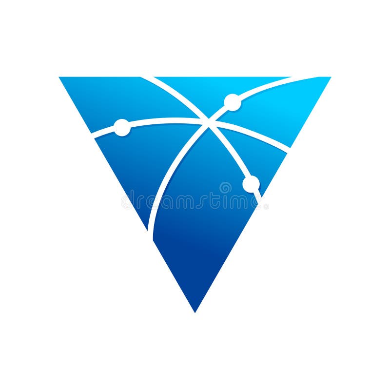 Broadband Communication Path Triangle Symbol Logo Design Stock Vector ...