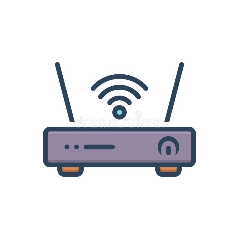 Color Illustration Icon for Broadband, Modem and Device Stock Vector ...