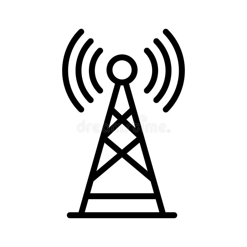 A Broadband Network Antenna Icon Design, Premium Vector Stock Vector ...
