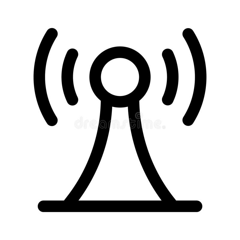 A Broadband Network Antenna Icon Design, Premium Vector Stock Vector - Illustration of internet ...