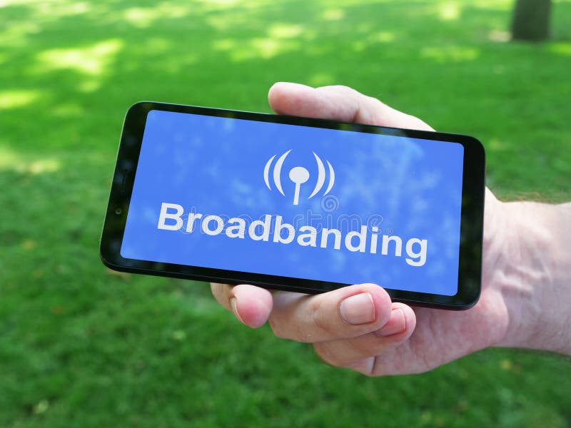 Broadbanding is Shown on the Photo Using the Text Stock Photo - Image ...