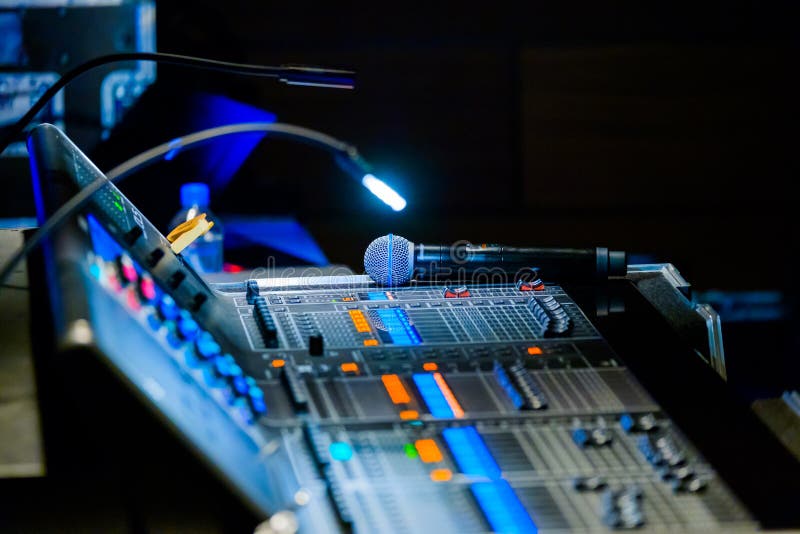 Broadcast Audio and Video Equipment Working Stock Image - Image of ...