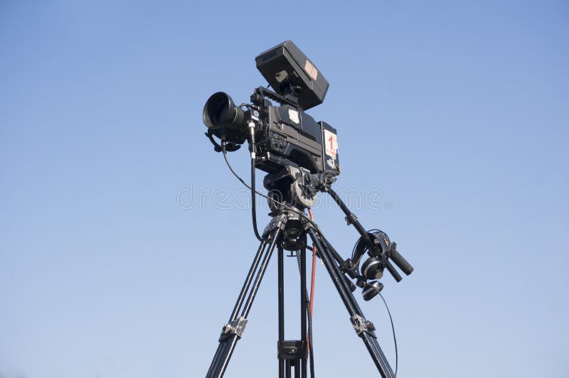 Broadcast camera stock photo. Image of glass, alignment - 1952070