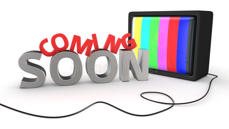 Broadcast coming soon stock illustration. Illustration of channel ...
