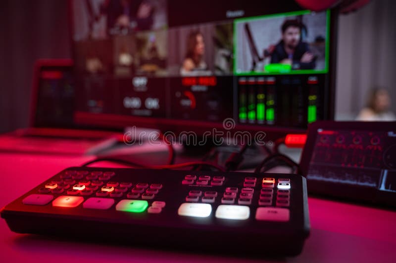 107 Broadcast Control Room Modern Video Production Equipment Stock ...