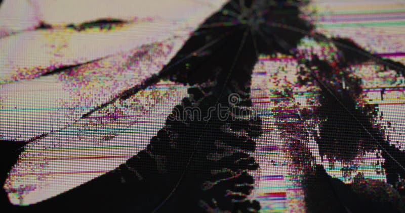 Broadcast Damage Shattered Screen Matrix Glitch Stock Footage - Video ...