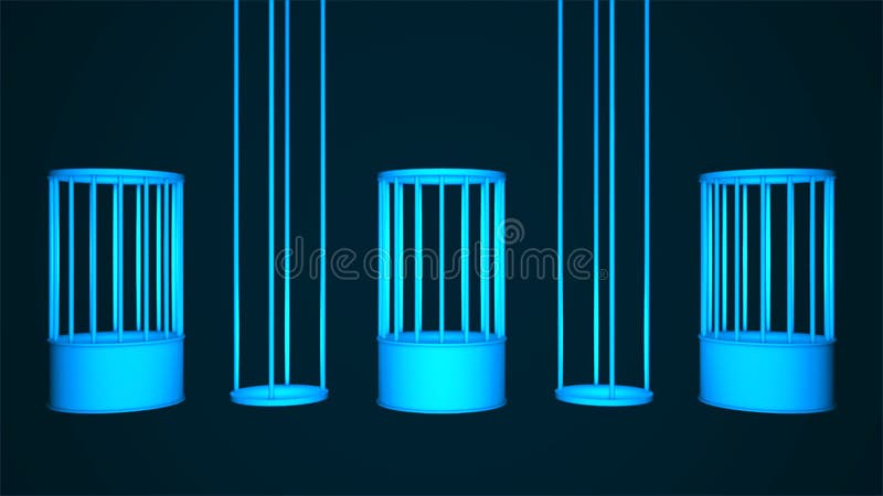 Broadcast Floating Rotating Hi-Tech Cells, Blue, Social, 3D, Loopable ...