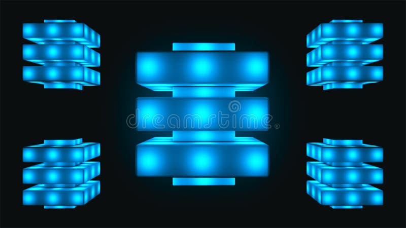 Broadcast Floating Spinning Blinking Hi-Tech Illuminated Compressed ...