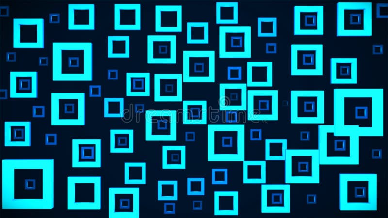 Broadcast Floating Spinning Hi-Tech Illuminated Squares, Blue ...