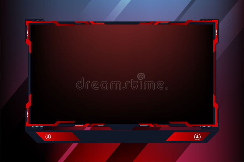 Broadcast Gaming Screen Interface. Live Streaming Overlay and Screen ...