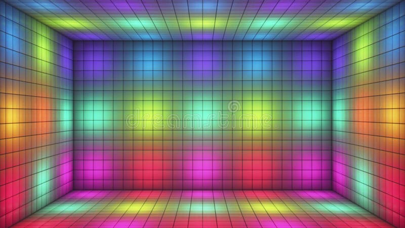Broadcast Hi-Tech Blinking Illuminated Cubes Room Stage, Multi Color ...
