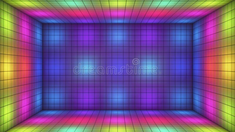 Broadcast Hi-Tech Blinking Illuminated Cubes Room Stage, Multi Color ...