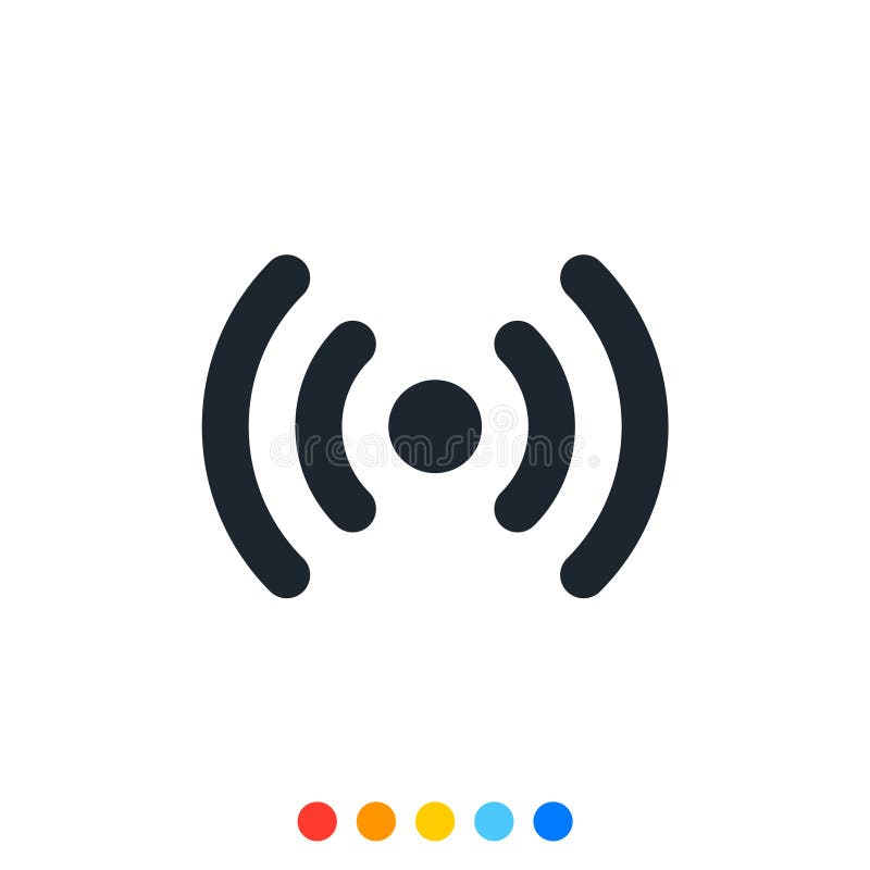 Broadcast Icon,Hotspot Icon,Vector and Illustration Stock Vector ...