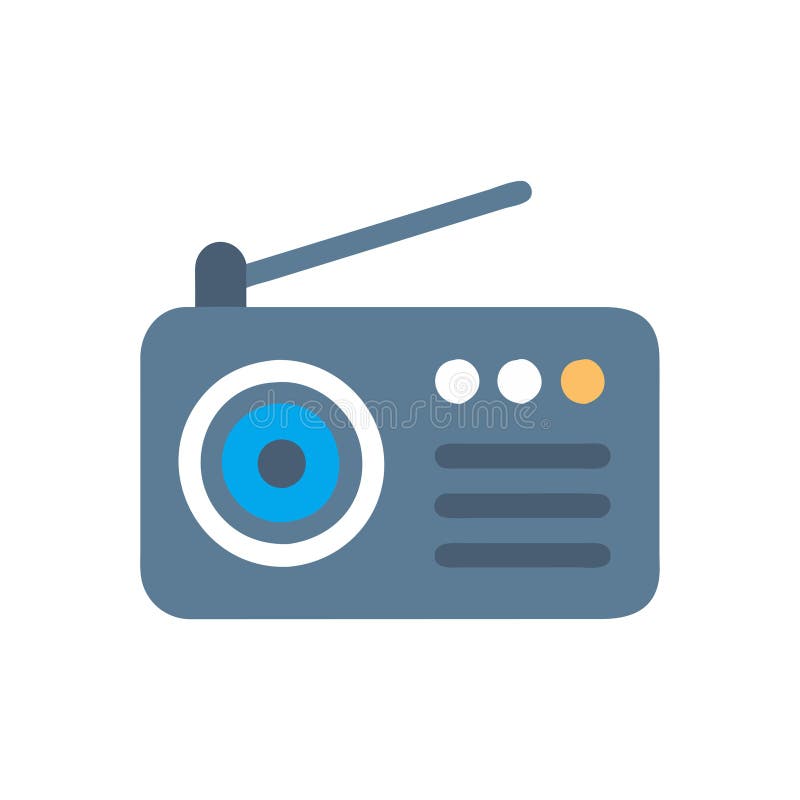 Broadcast Icon for Radio Services Stock Vector - Illustration of radio ...