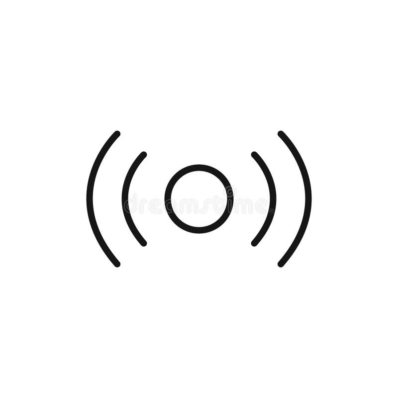 Broadcast Icon Thin Line Art Isolated Stock Vector - Illustration of ...
