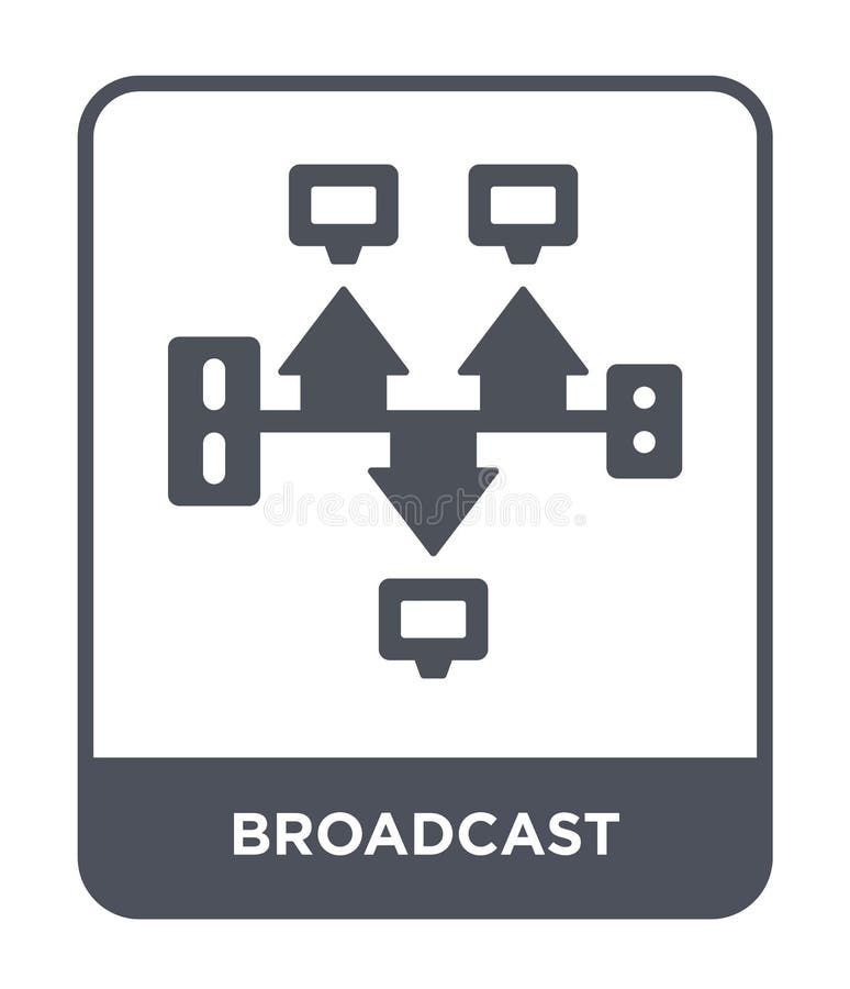 Broadcast Icon in Trendy Design Style. Broadcast Icon Isolated on White ...