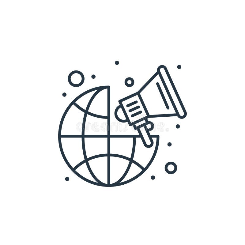 Broadcast Icon Vector from Strategy Concept. Thin Line Illustration of ...