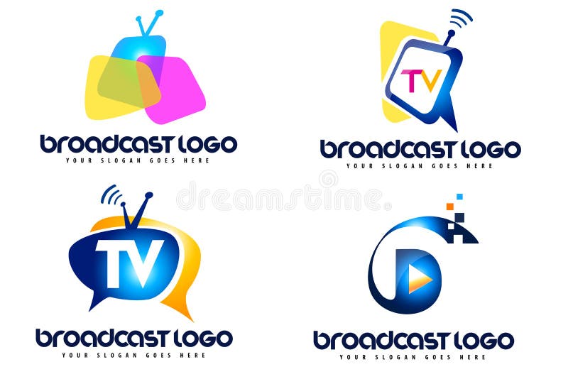 Broadcast Logo stock illustration. Illustration of black - 36491702