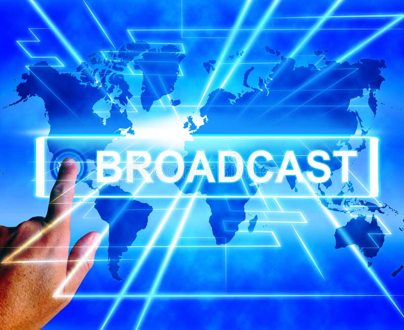 Broadcast or Broadcasting Concept Icon Shows the Spreading of News or ...